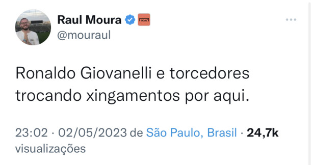 Ronaldo Giovanelli manchando sua história no Corinthians, virou cadela da R&T