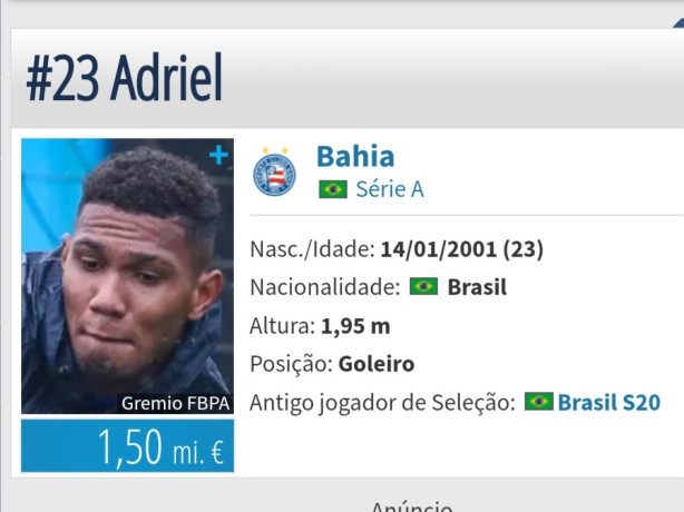 Adriel - goleiro