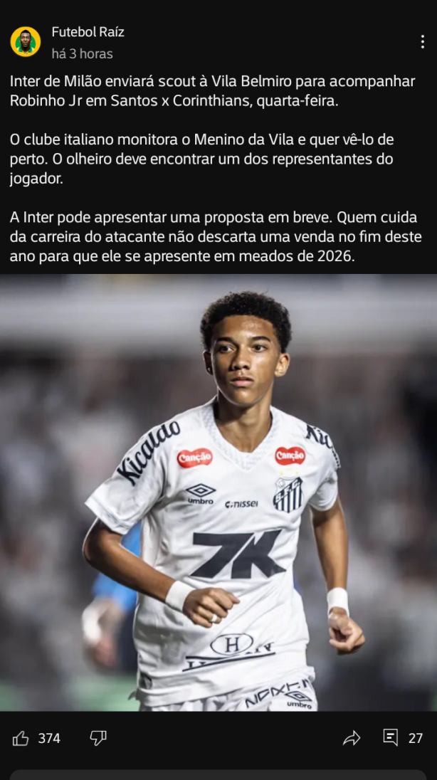 Filho do Robinho...