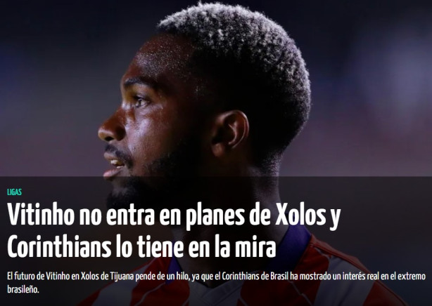 Site do México diz que o Corinthians tem interesse no atacante Vitinho ...