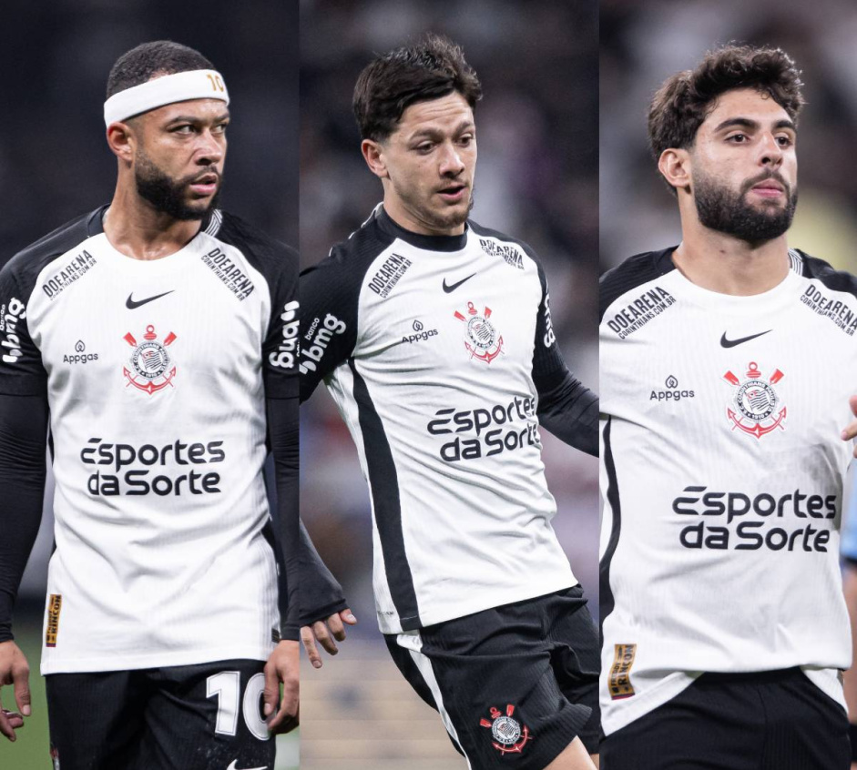 Trio ofensivo do Corinthians vive ano de ausências e atuou em apenas 20% da temporada de 2025
