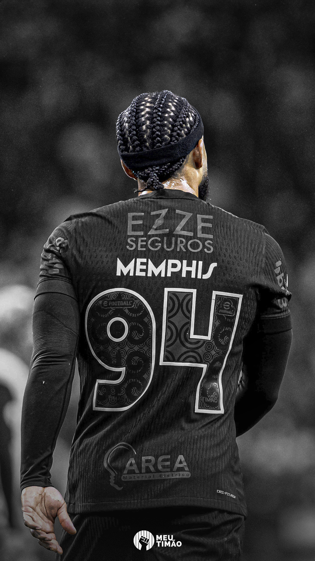 Fundo de tela do Corinthians: Memphis Depay de costas pelo Corinthians