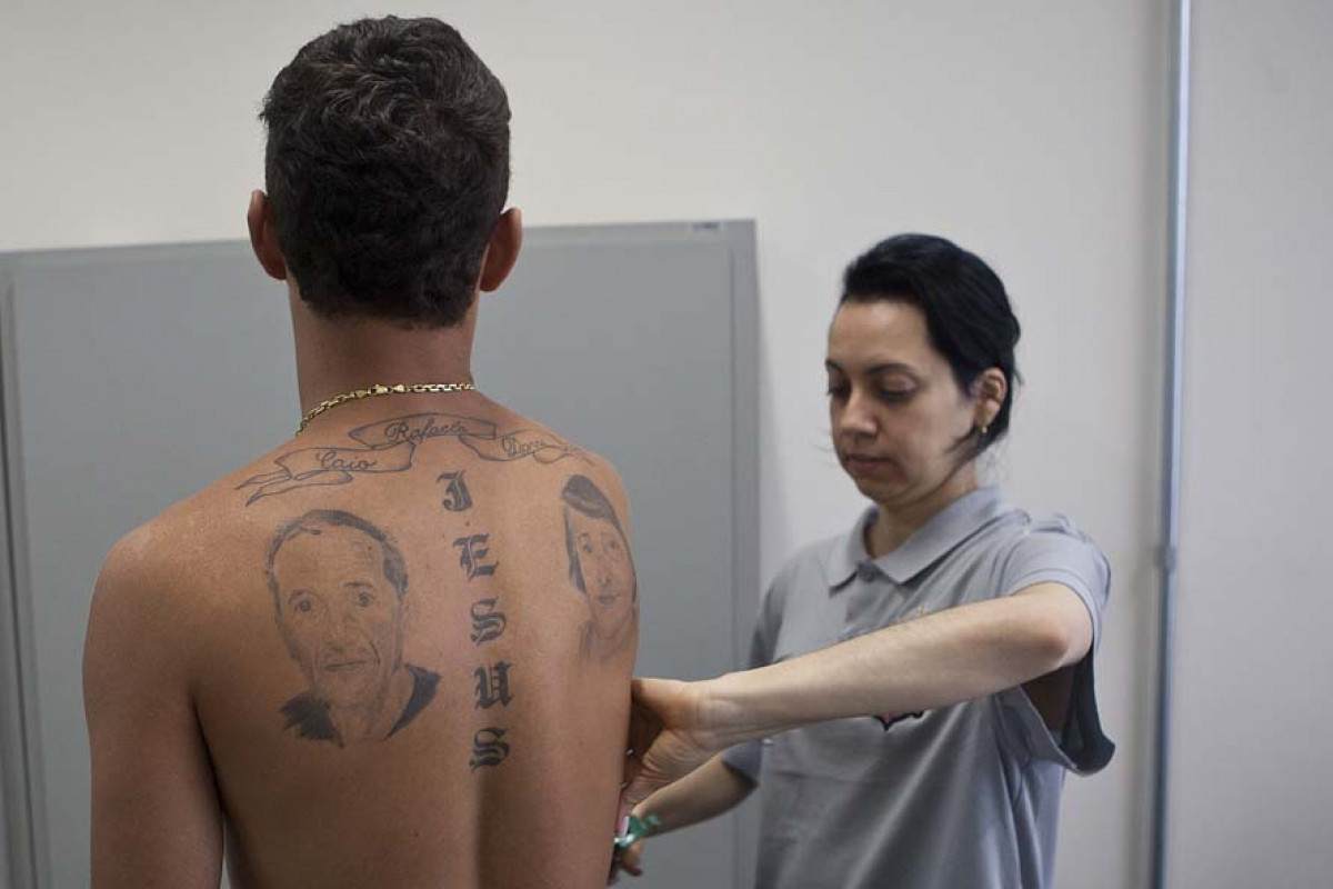 Morais e a nutricionista Christine Neves esta manhã durante a ...