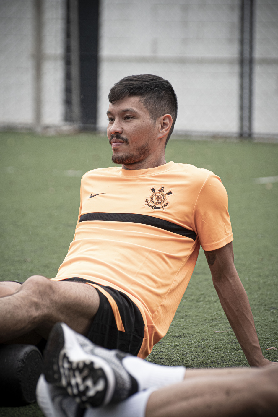 Daniel Japonês em seu primeiro treino como jogador de futsal do Corinthians