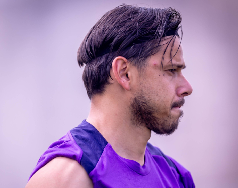 Ángel Romero durante treino do Corinthians