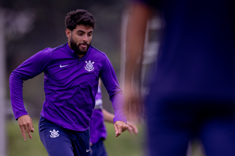Yuri Alberto em ação durante treino do Corinthians na Data Fifa